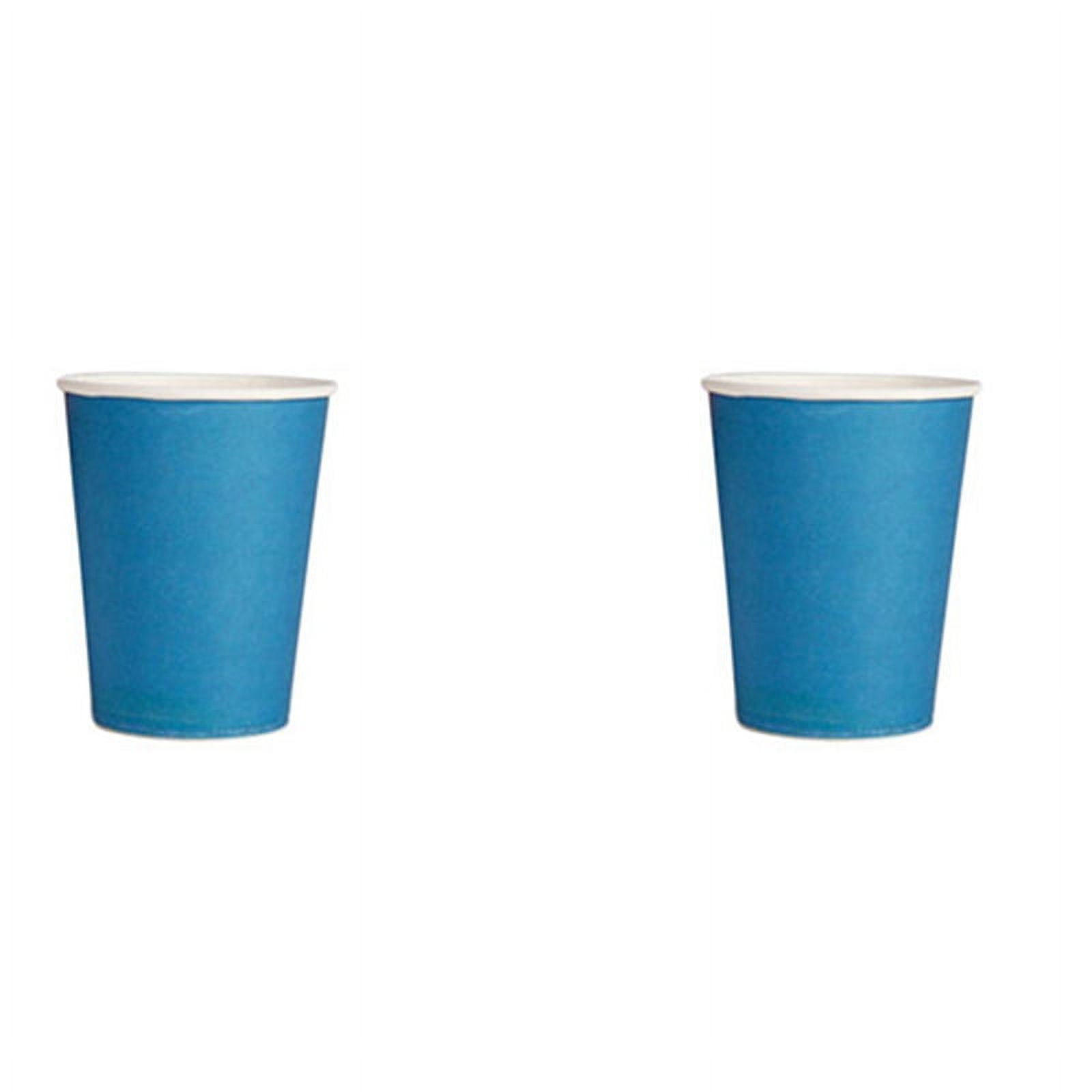 40 Paper Cups (9Oz) - Plain Solid Colours Birthday Catering(Blue),40 x ...