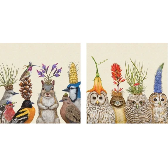 40 Pc Forest Festivities Paperproducts Cocktail Napkins, Big Hat ...