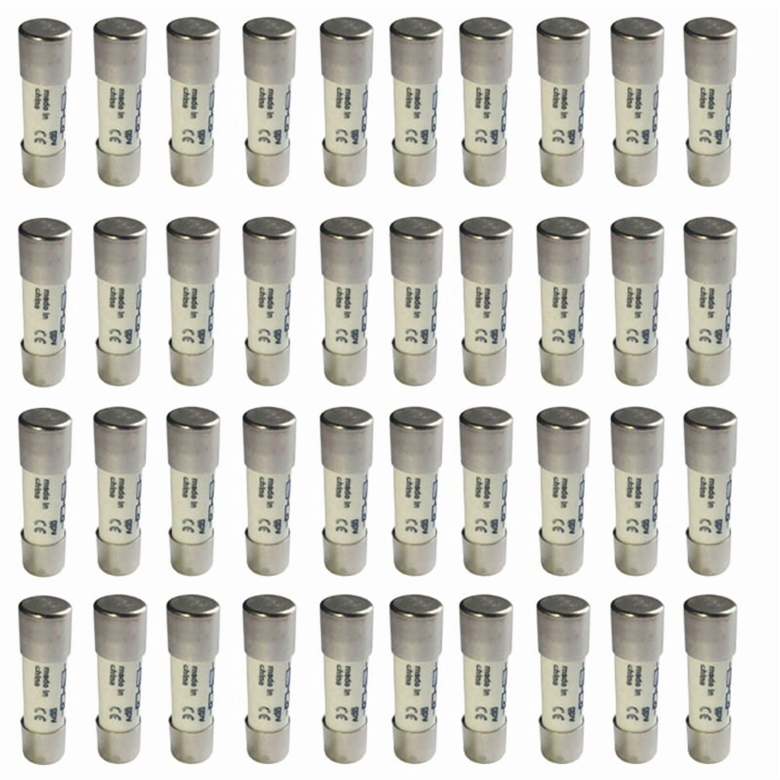 40 Pcs 1000 Fuse Solar PV Explosion-Proof Fuse Silver - 15A,40 * DC ...