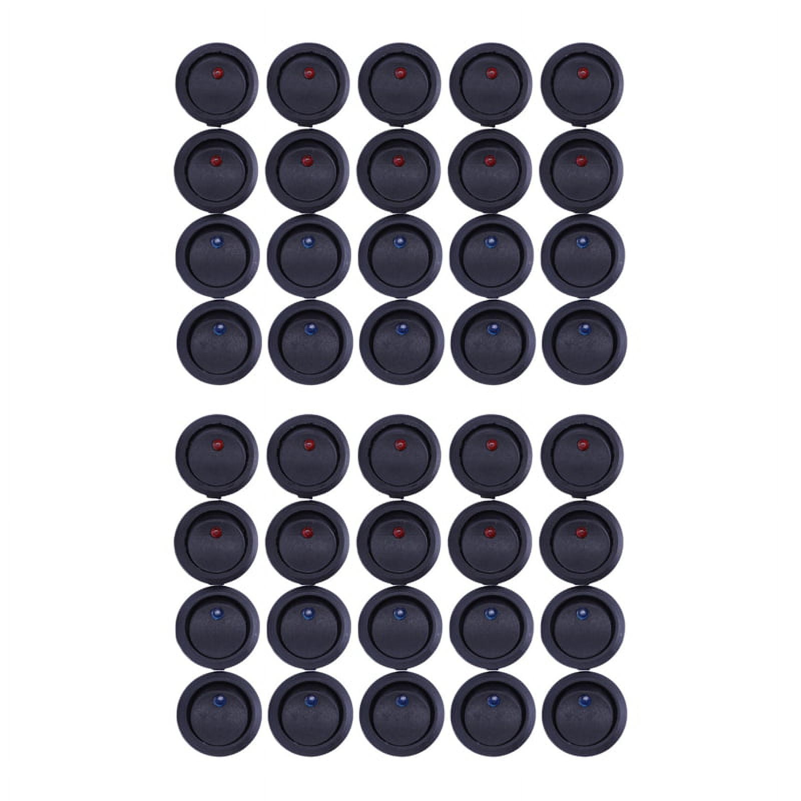 40 Pcs 12V 20A Amps On/Off/ 3 Position Terminal Round Rocker LED Toggle ...