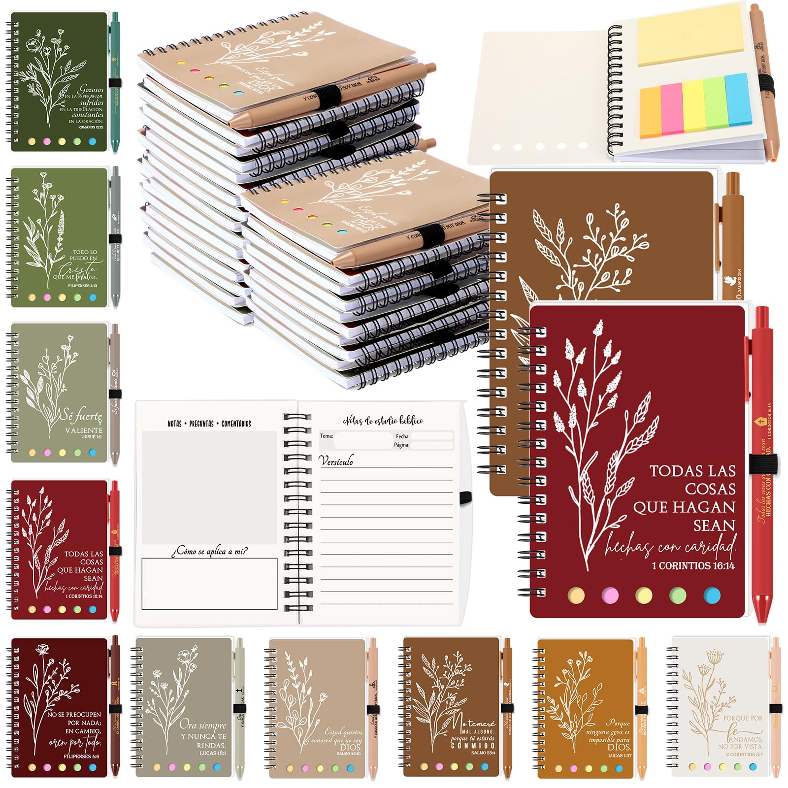 40 Pcs/ 20 Sets Christian Bible Verse Spiral Notebooks - Walmart.com