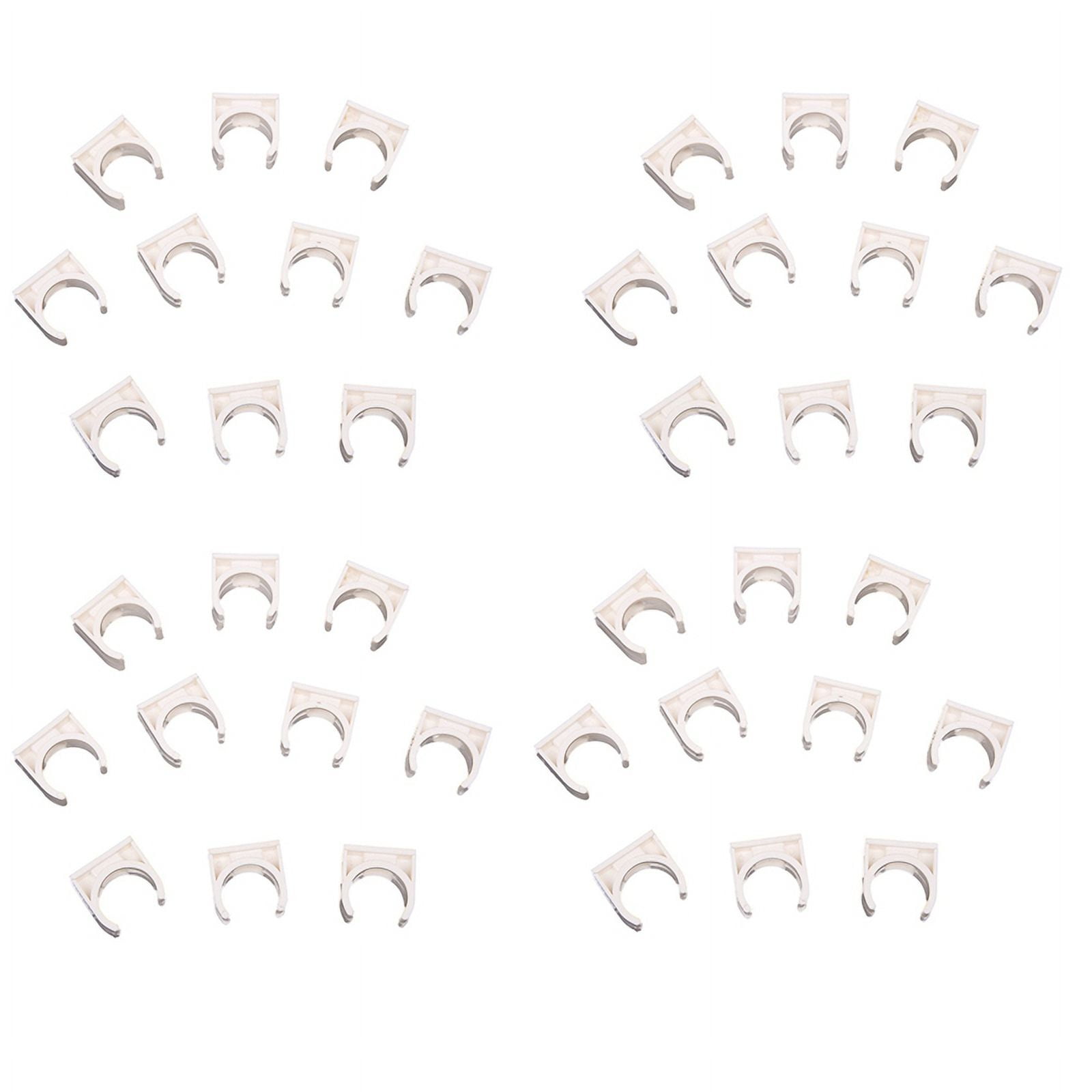 40 Pcs 20mm Diameter White PVC Water Supply Pipe Clips Fittings ...