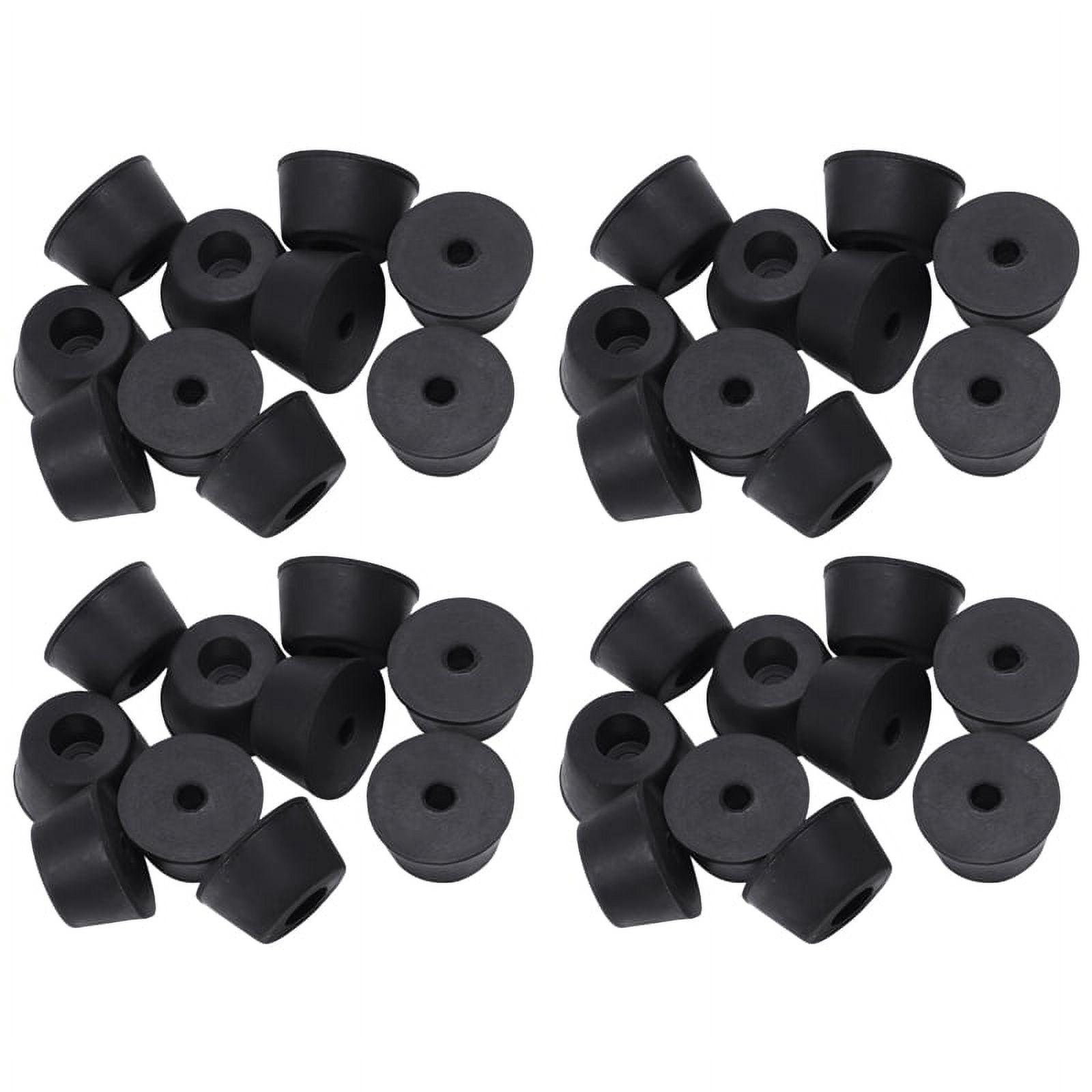 40 Pcs 21 x 12 mm Conical Recessed Foot Feet Rubber Buffer Material ...