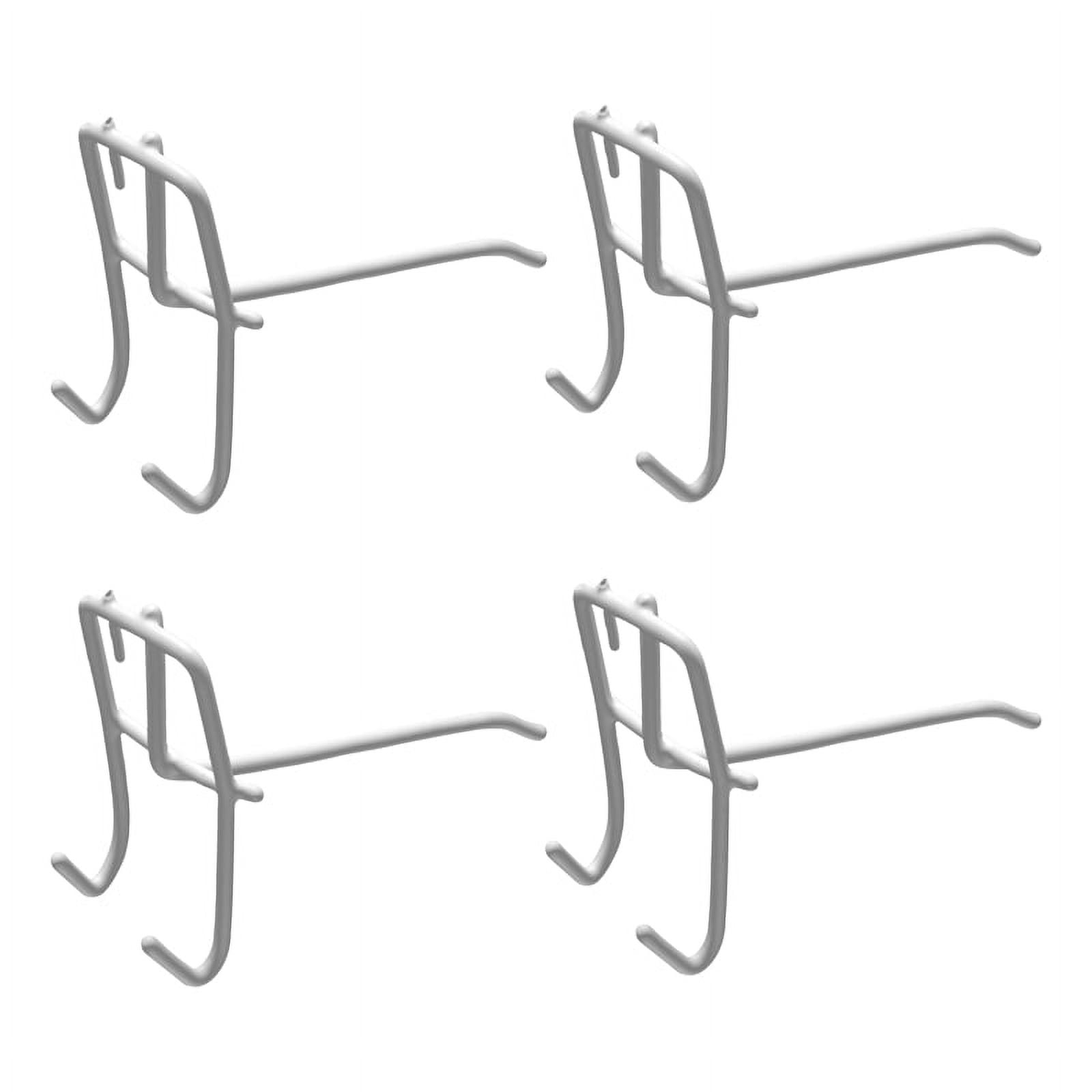 40 Pcs 3.9Inch Long White Metal Store Grid Wall Bracket Display Hooks ...