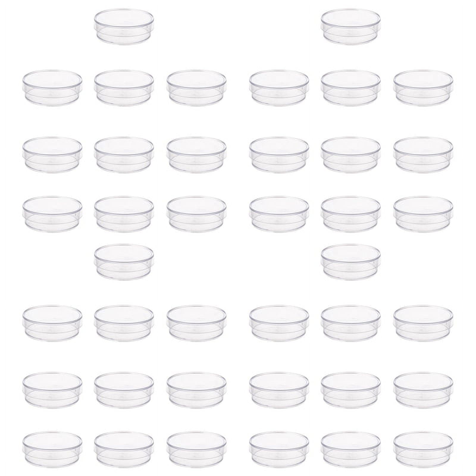 40 Pcs. 35mm x 10mm Sterile Plastic with Lid for LB Plate (Transparent ...