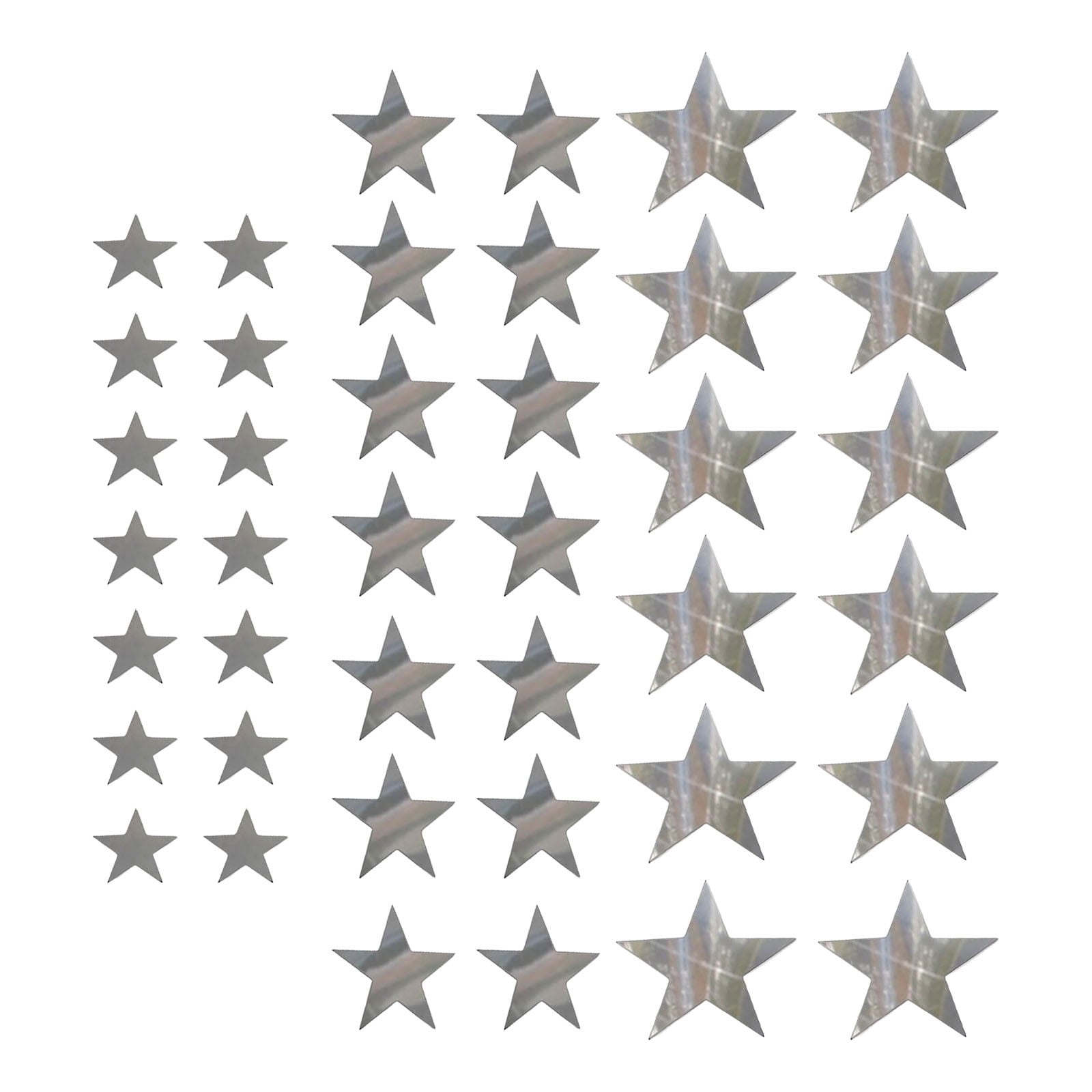 40 Pcs 3D Star Wall Stickers Removable Acrylic Decals for Bedroom ...