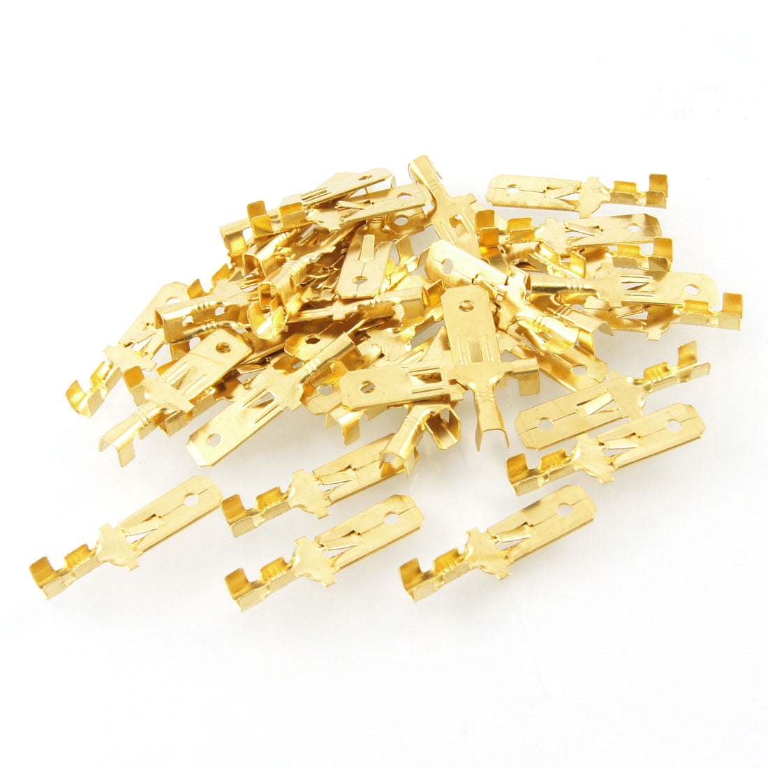 40 Pcs 3mm Width 2.5mm Diameter Wire Male Spade Terminal Connectors ...