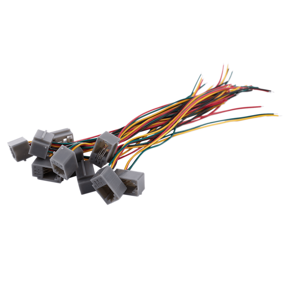 40 Pcs 616E 4P4C RJ9 Female Telephone Connector Adapter W 4 Wires 8cm ...