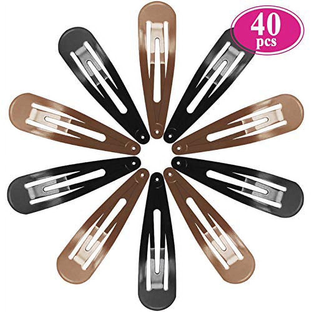 40 Pcs 7cm / 2.8 Inch Long No Slip Metal Hair Clips, Large Snap ...