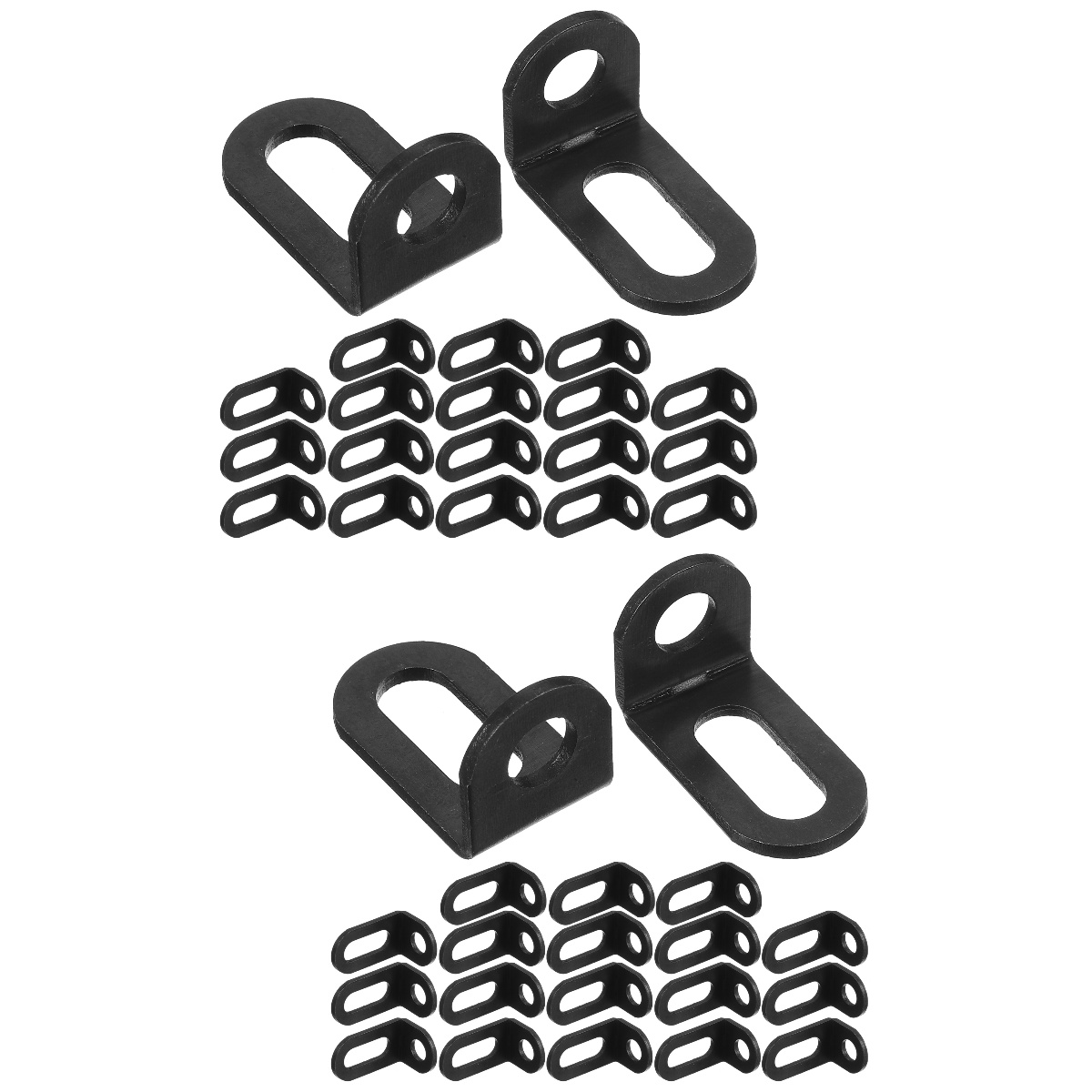 40 Pcs Adjustable L-shaped Corner Code Bracket Black Shelf Brackets ...