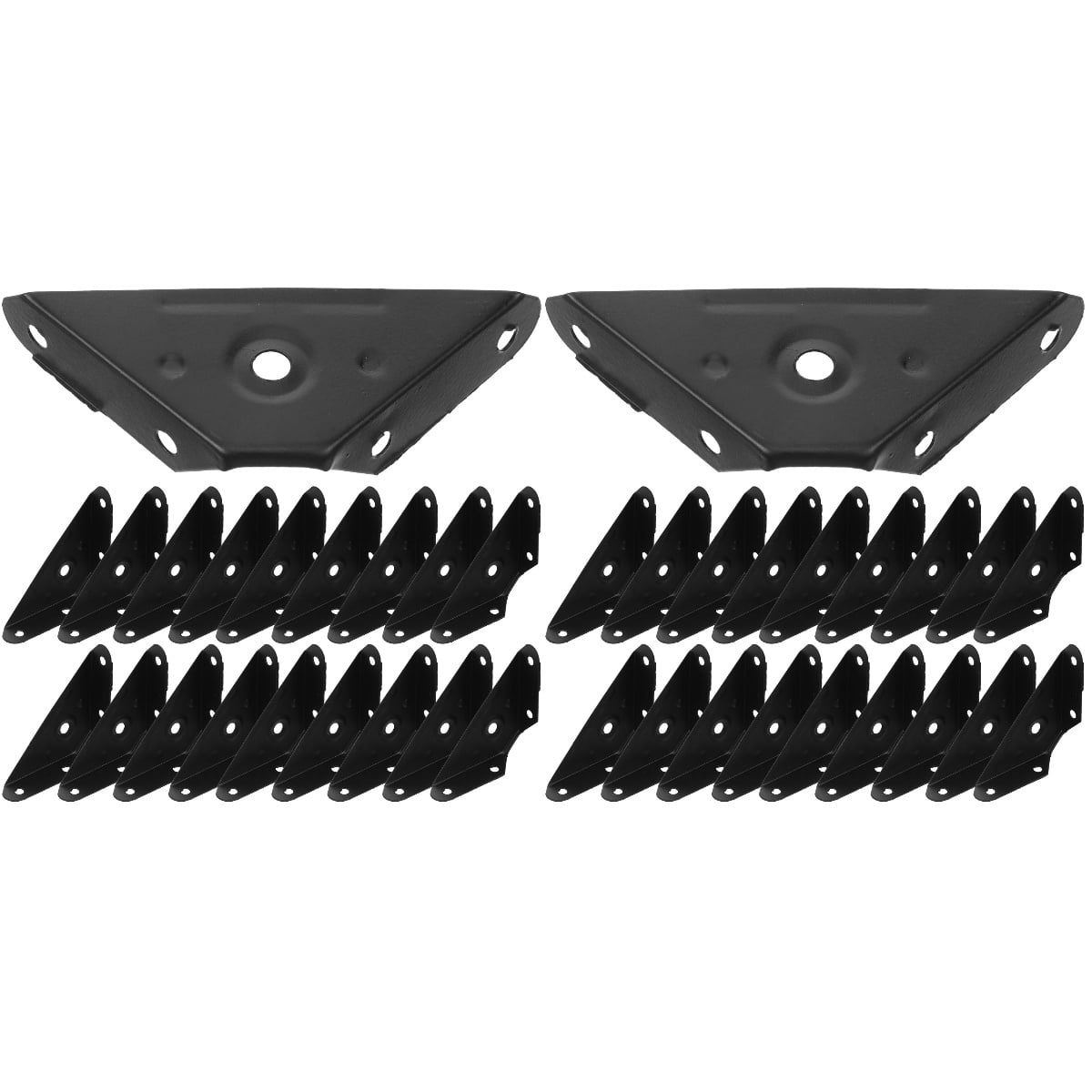 40 Pcs Angle Code Bracket Black Paint Corner Brackets for Shelves ...