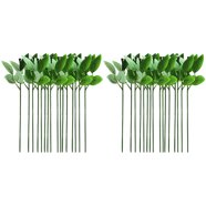 Efavormart 100 Pack | Green Bulk DIY Artificial Craft Rose Flower Leaves, Vase Filler Greenery ...