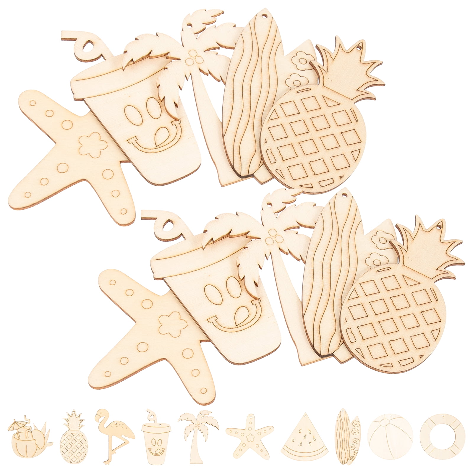 40 Pcs Beach Toys Surfboard Hawaiian Theme Cutouts Ocean-themed Decor 8 ...