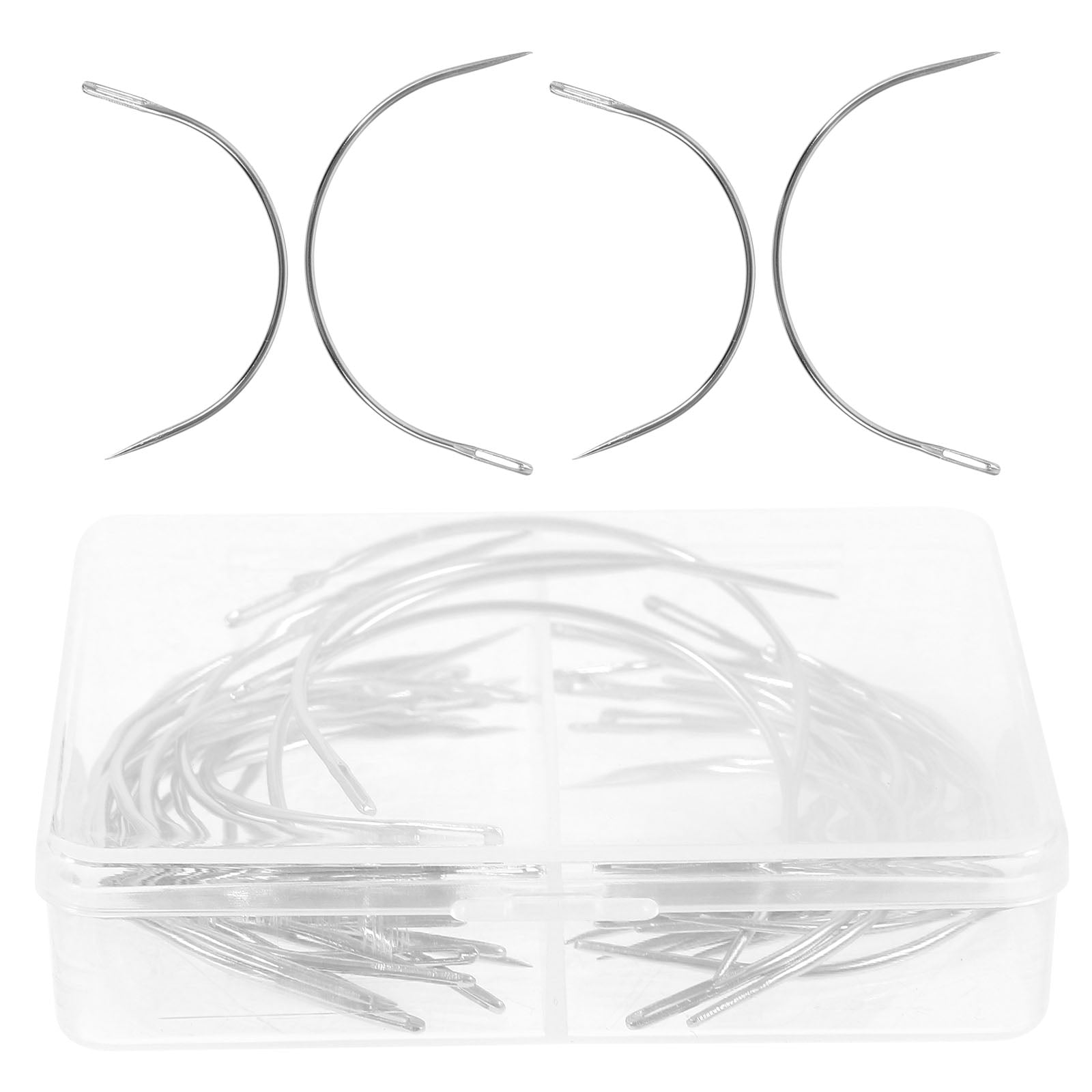 40 Pcs Big Eye Needle Curved Needles C Needles for Sewing Curved Needle ...