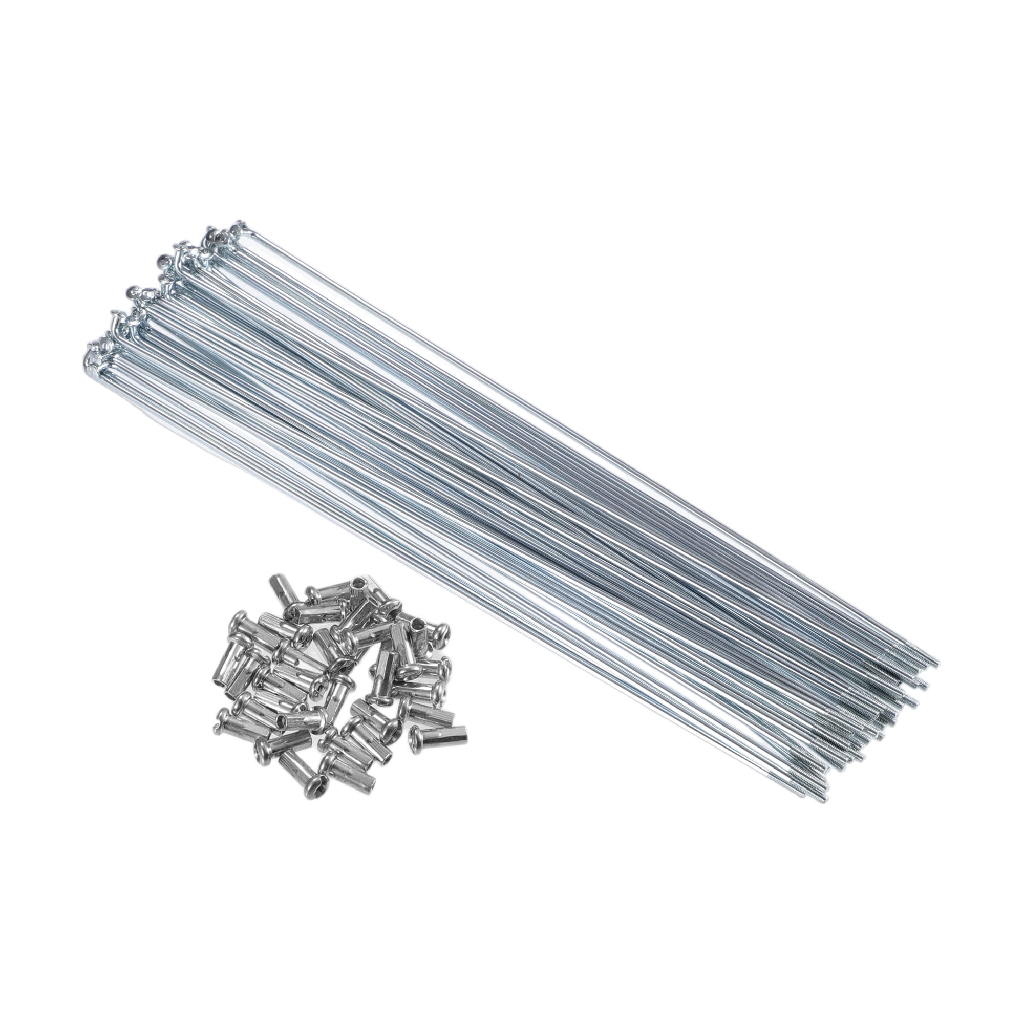 Unique Bargains 40 Pcs Bicycle Steel Spokes 13G Bike Spoke with Nipples ...