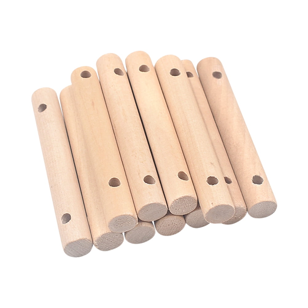 40 Pcs Birch Doll Clip Wooden Round Sticks Nativity Decor Playset Toys ...
