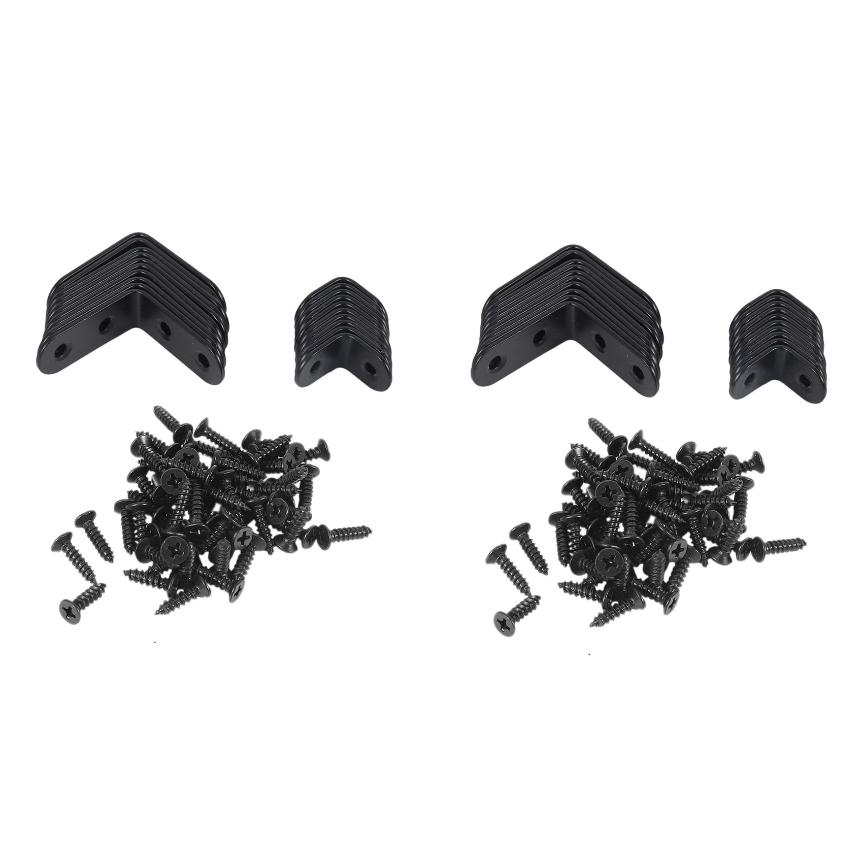 40 Pcs Black L Brackets 90 Degree Angle Joint Bracket Fastener for Wood ...