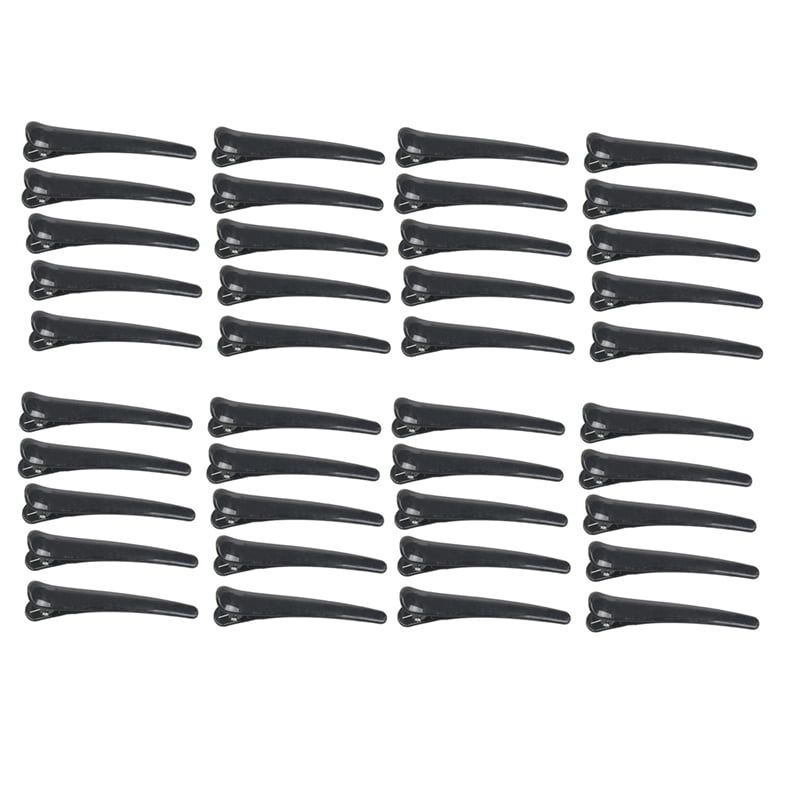40 Pcs Black Plastic Single DIY Hairstyle Alligator Hair Clip 3.1 Inch ...