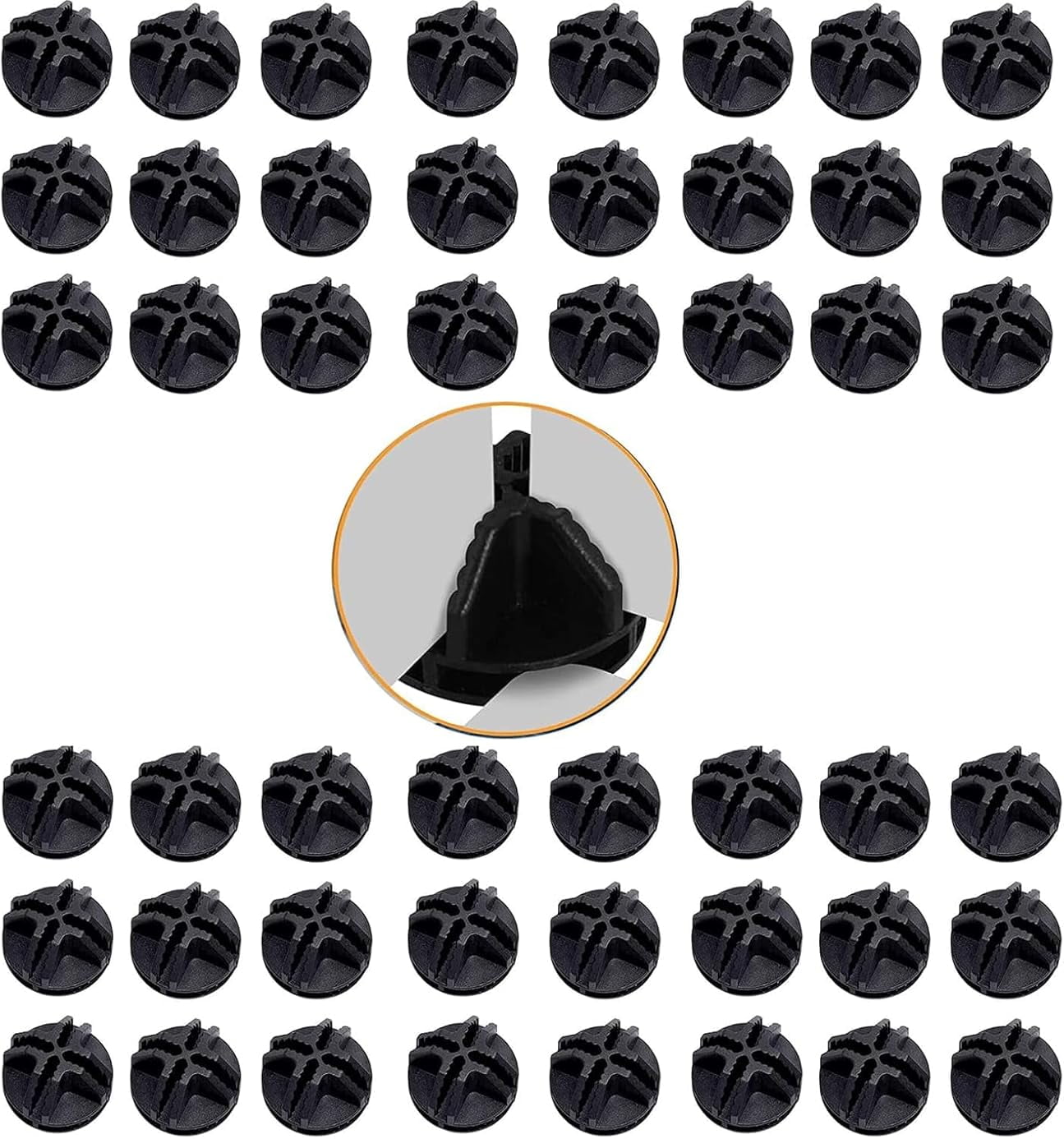 40 Pcs Black Wire Grid Cube Plastic Connectors， for Modular Closet ...