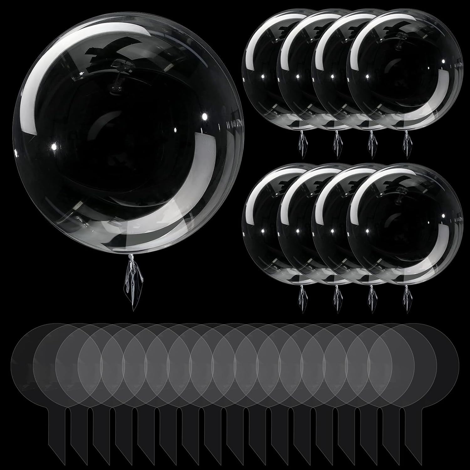 40 Pcs Bobo Balloons Clear Balloons for Stuffing Bubble Transparente ...