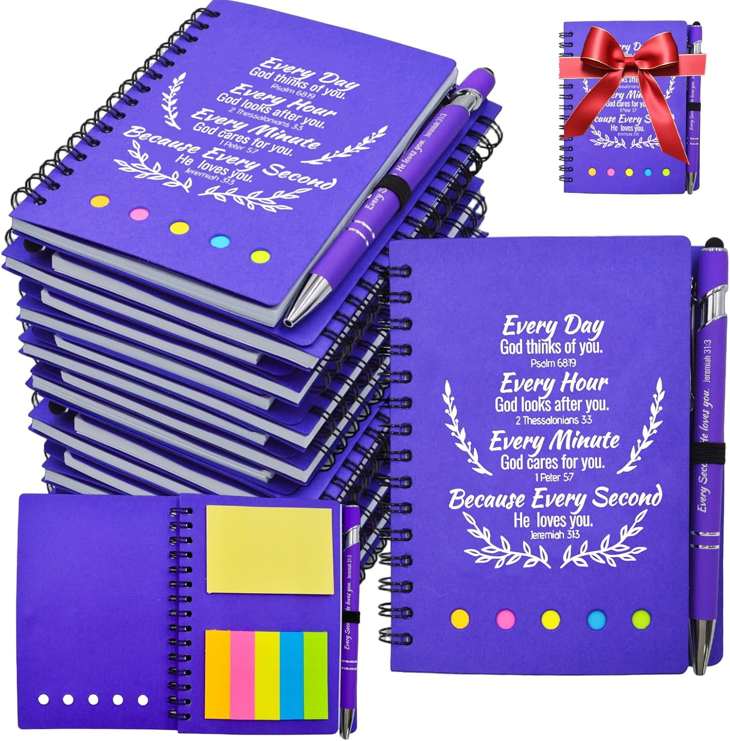 40 Pcs Bulk Christian Gifts Prayer Journal for Woman - 20 Set Religious ...