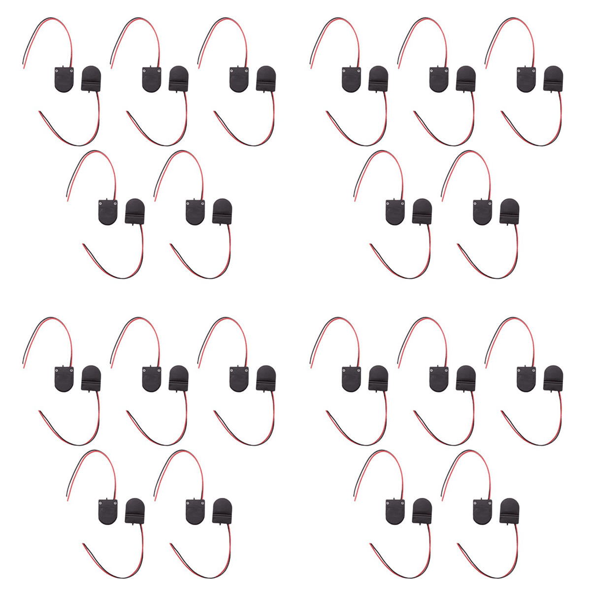 40/Pcs CR2032 Button Coin Cell Battery Socket Holder Case Cover with ON ...