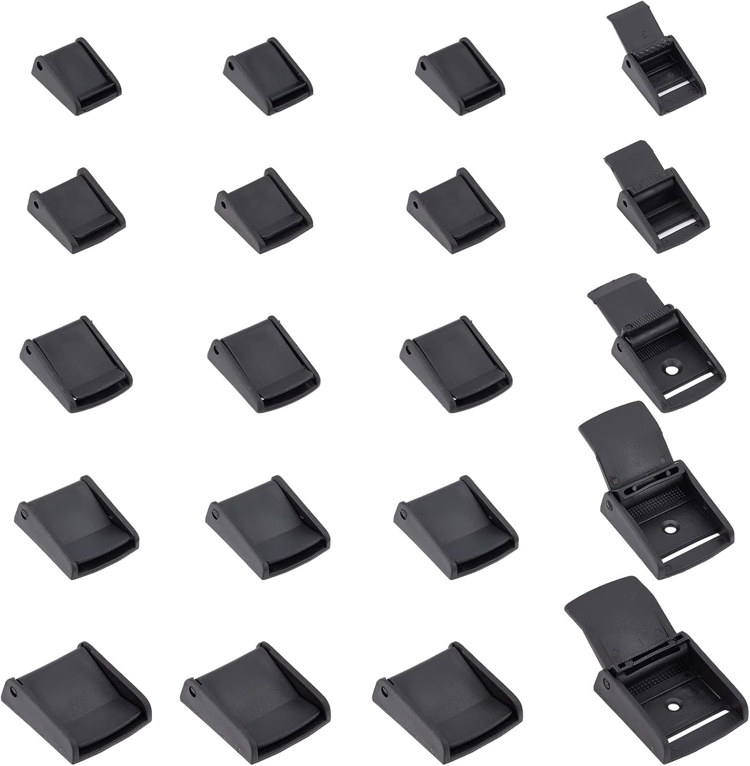 40 Pcs Cam Belt Buckles 0.8-1.8 Inch Plastic Webbing Toggle Clip ...