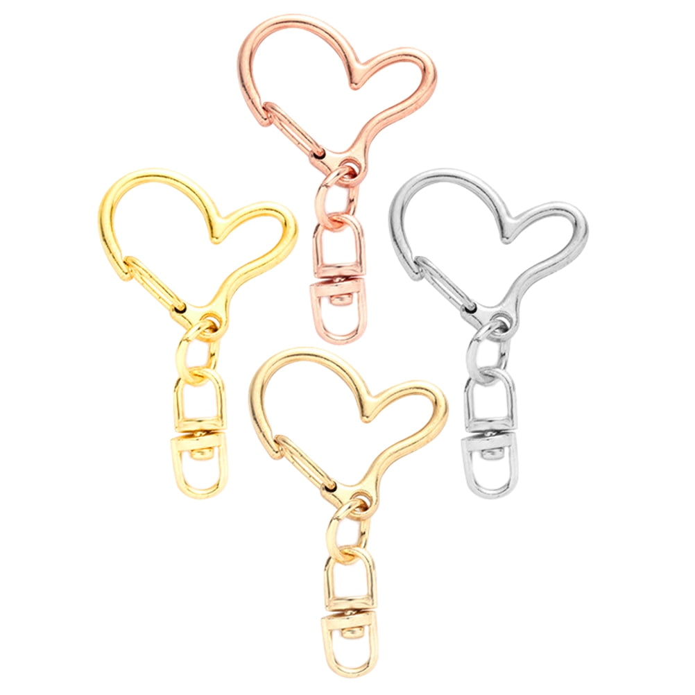 40 Pcs Car Hooks Heart Shaped Keychain Jewelry Making Supplies Parts ...