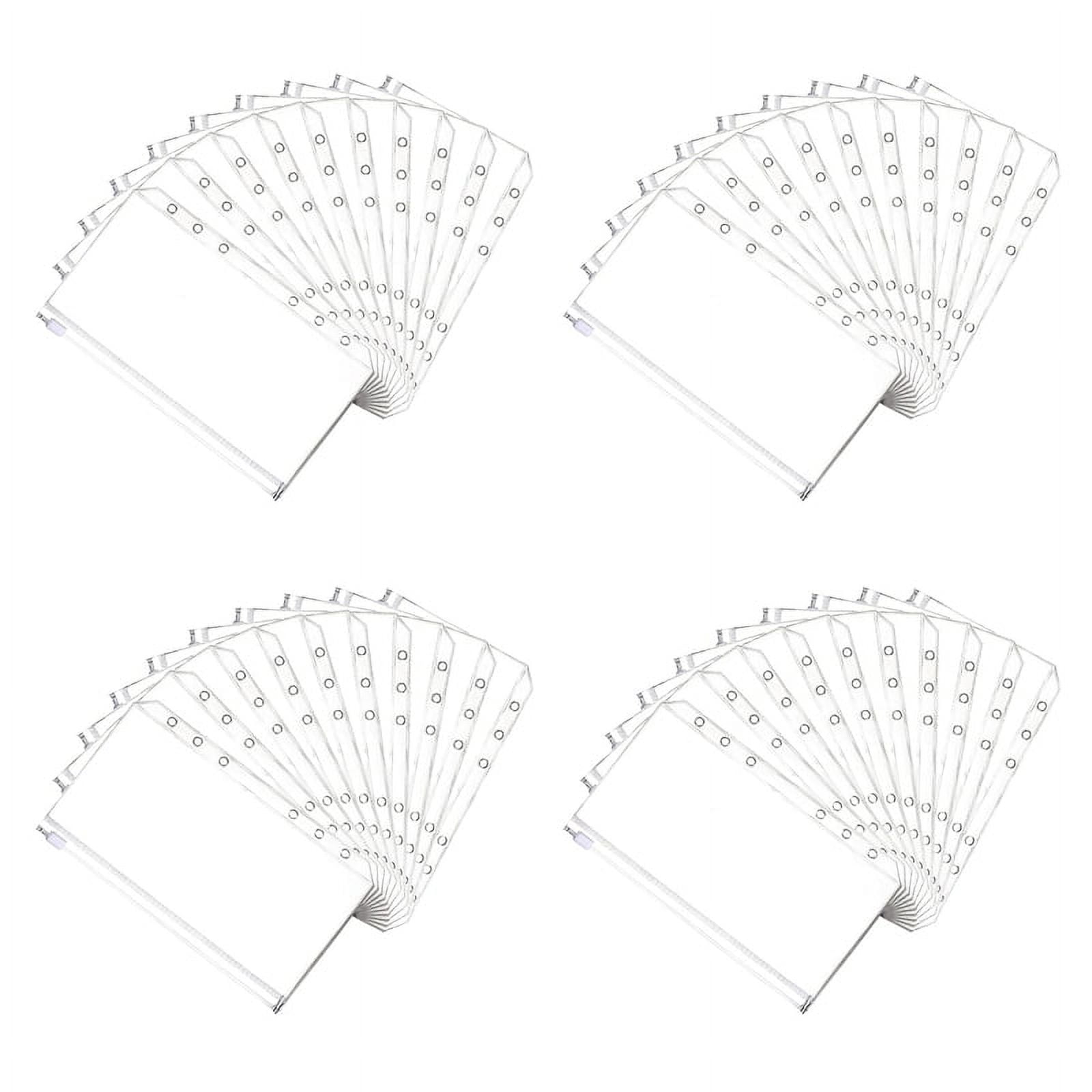 40 Pcs Cash Envelope 6 Holes Budget Binder Pockets Zipper Folders for ...