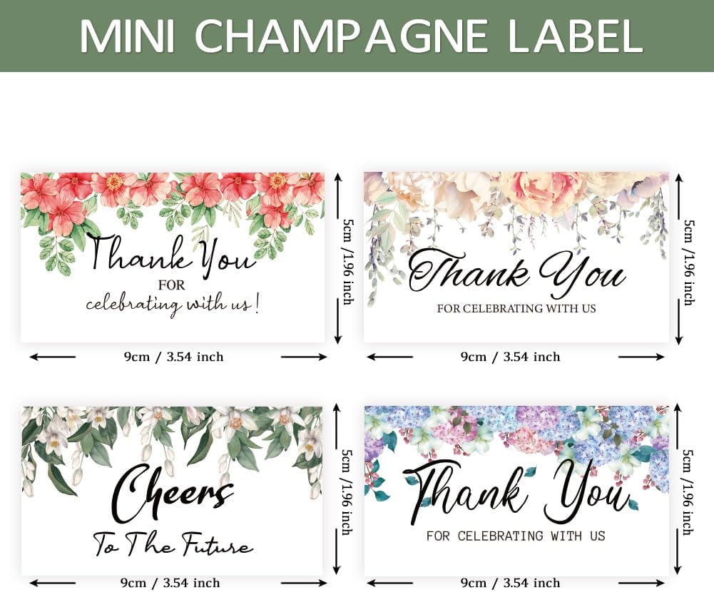 40 Pcs Cheers to The Future Wine Labels for Bottles Mrs. Mini Champagne ...