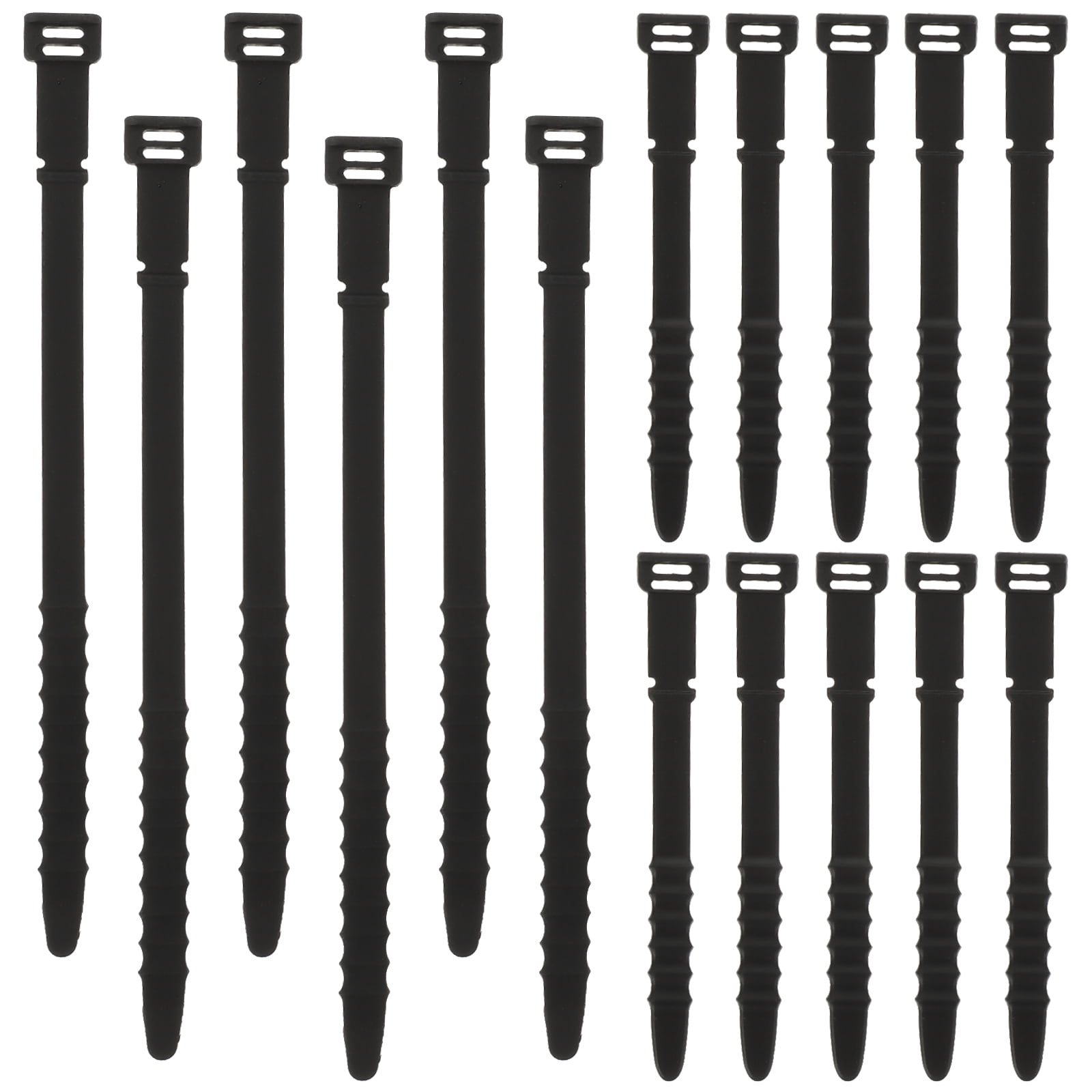 40 Pcs Clear Zip Ties Silicone Sturdy Cable Home Organization - Walmart.com