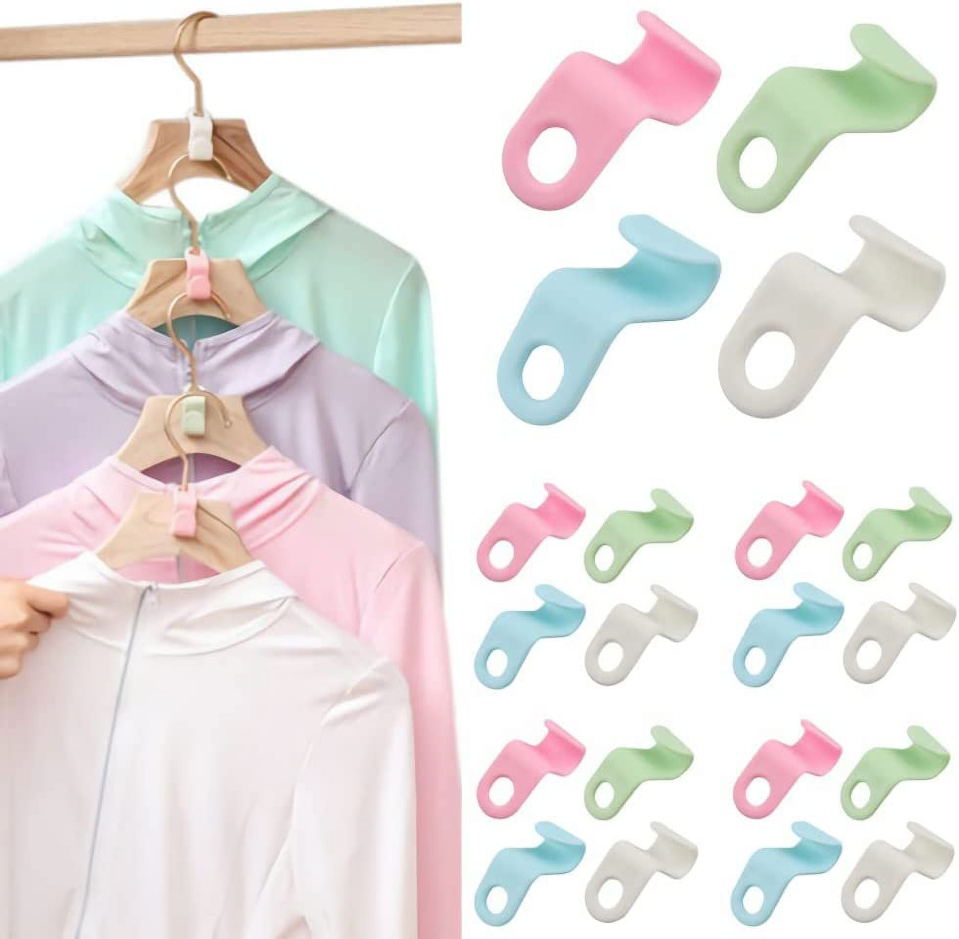 40 Pcs Clothes Hanger Connector Hooks, Outfit Hangers, Hanger Extender ...