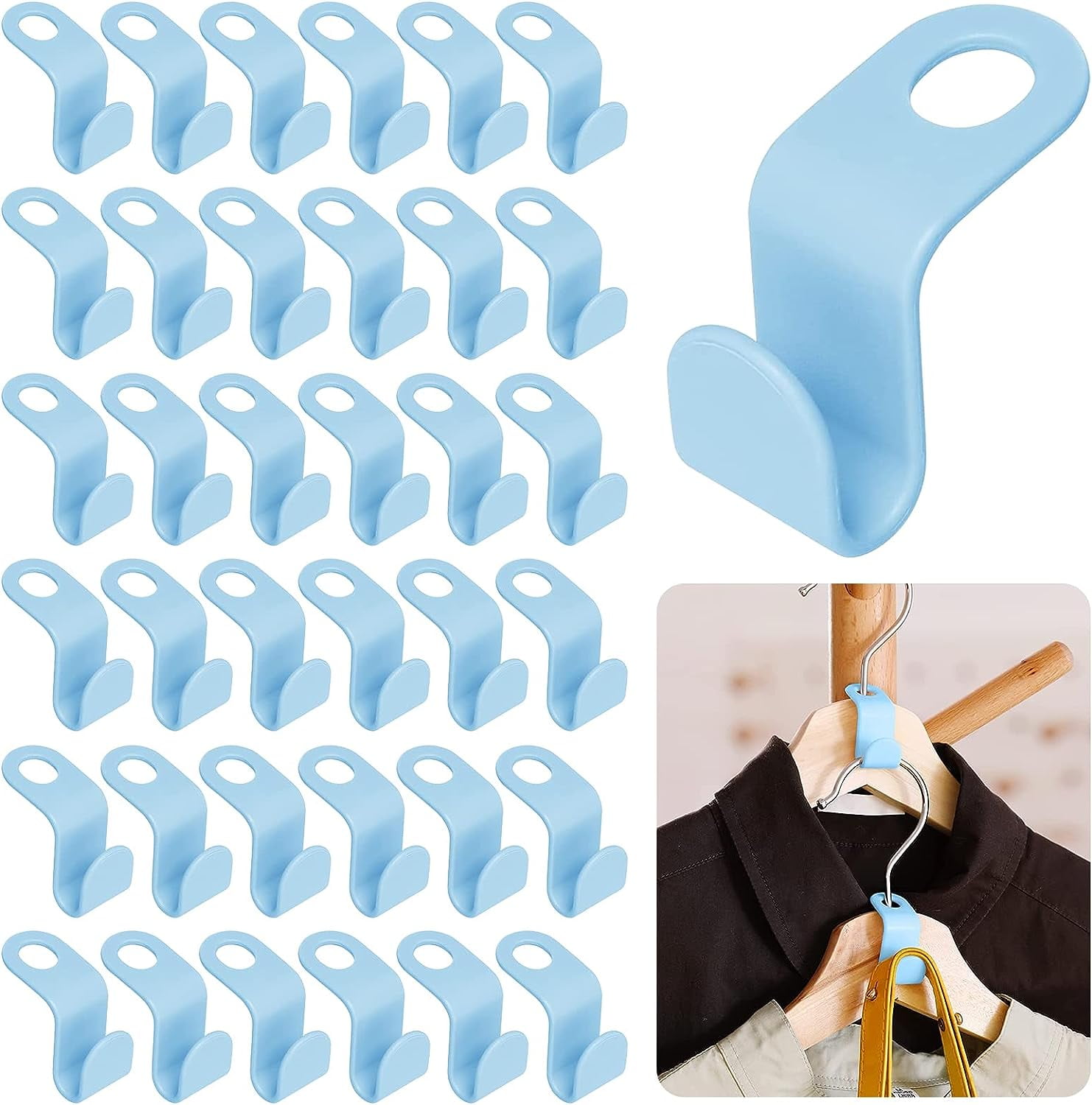 40 Pcs Clothes Hanger Connector Hooks, Super Space Saving Hanger ...
