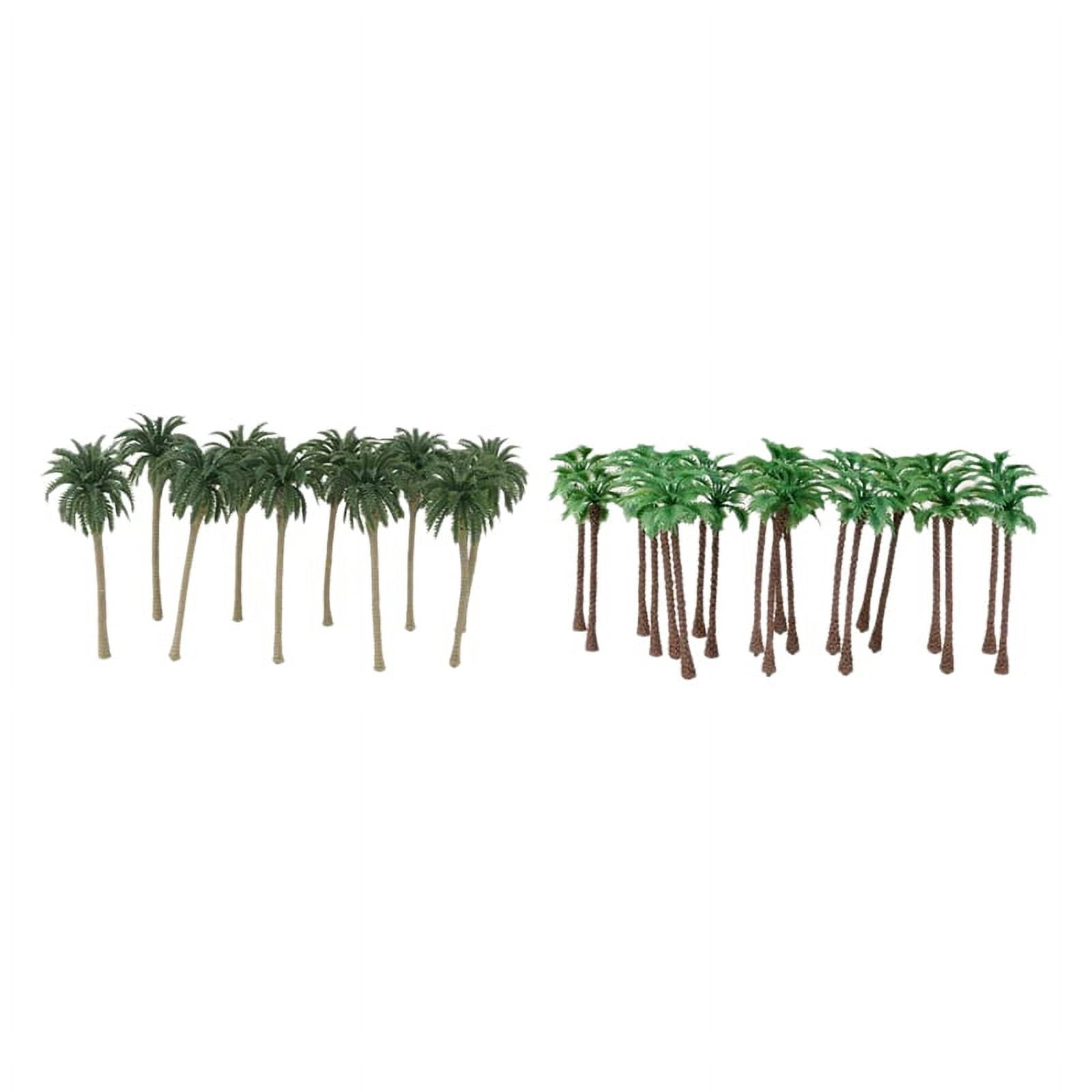 40 Pcs Coconut Palm Model Trees/Scenery Model Plastic Artificial Layout ...