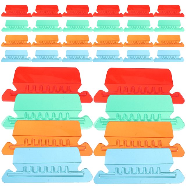 40 Pcs Color Label Hanging Clip File Folder Tabs and Inserts Clear ...