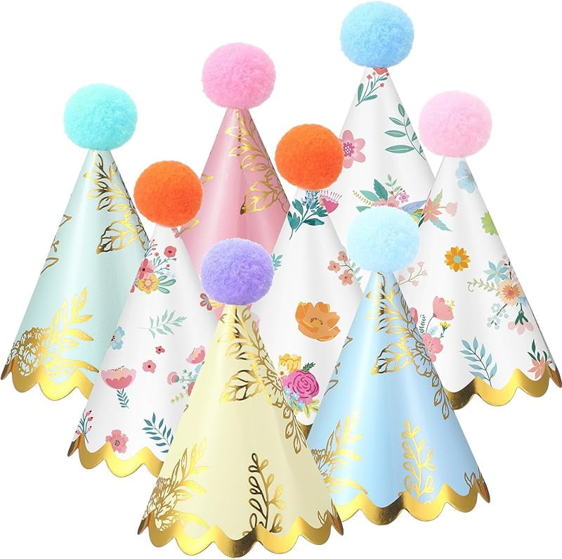 40 Pcs Colorful Mini Small Party Hats for Stuffed Animals Paper Cone ...