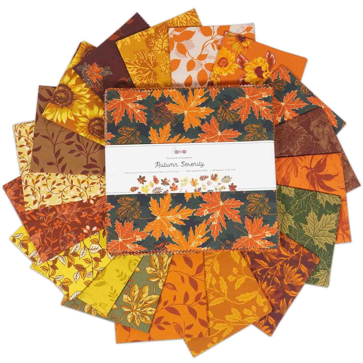 40 Pcs Cotton Bundles Charm Packs for Quilting, Fat Quarter Layer Cakes ...