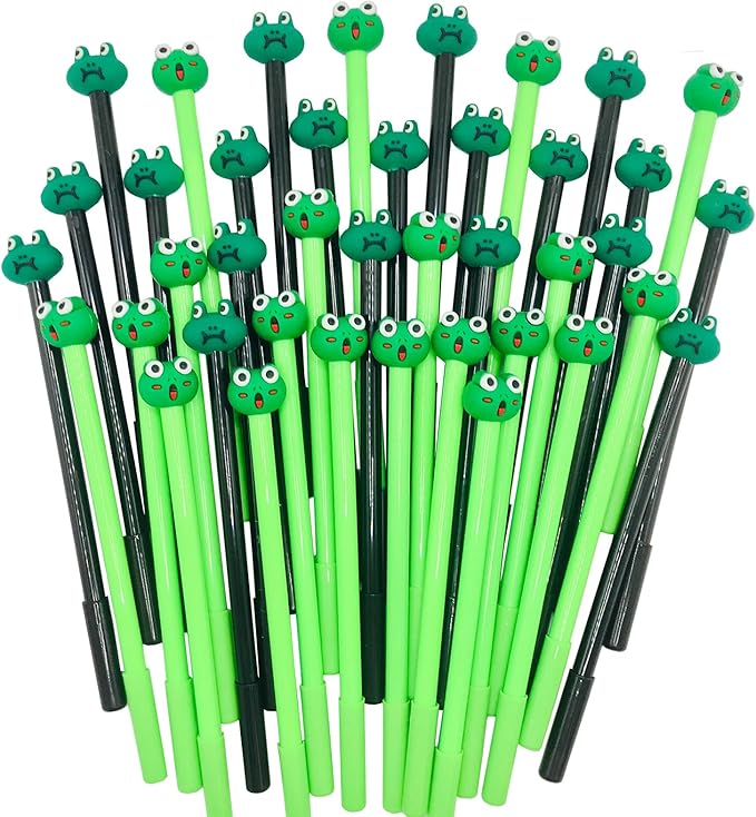 40 Pcs Cute Frog Pens Gel Ink Pens Fun Kawaii Pens Animals Writing Pens ...