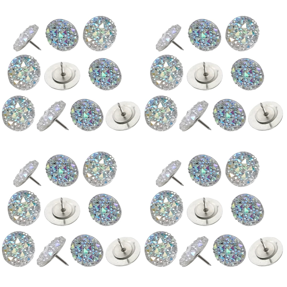 40 Pcs Delicate Pushpins Multi-function Thumb Tacks Rhinestone ...