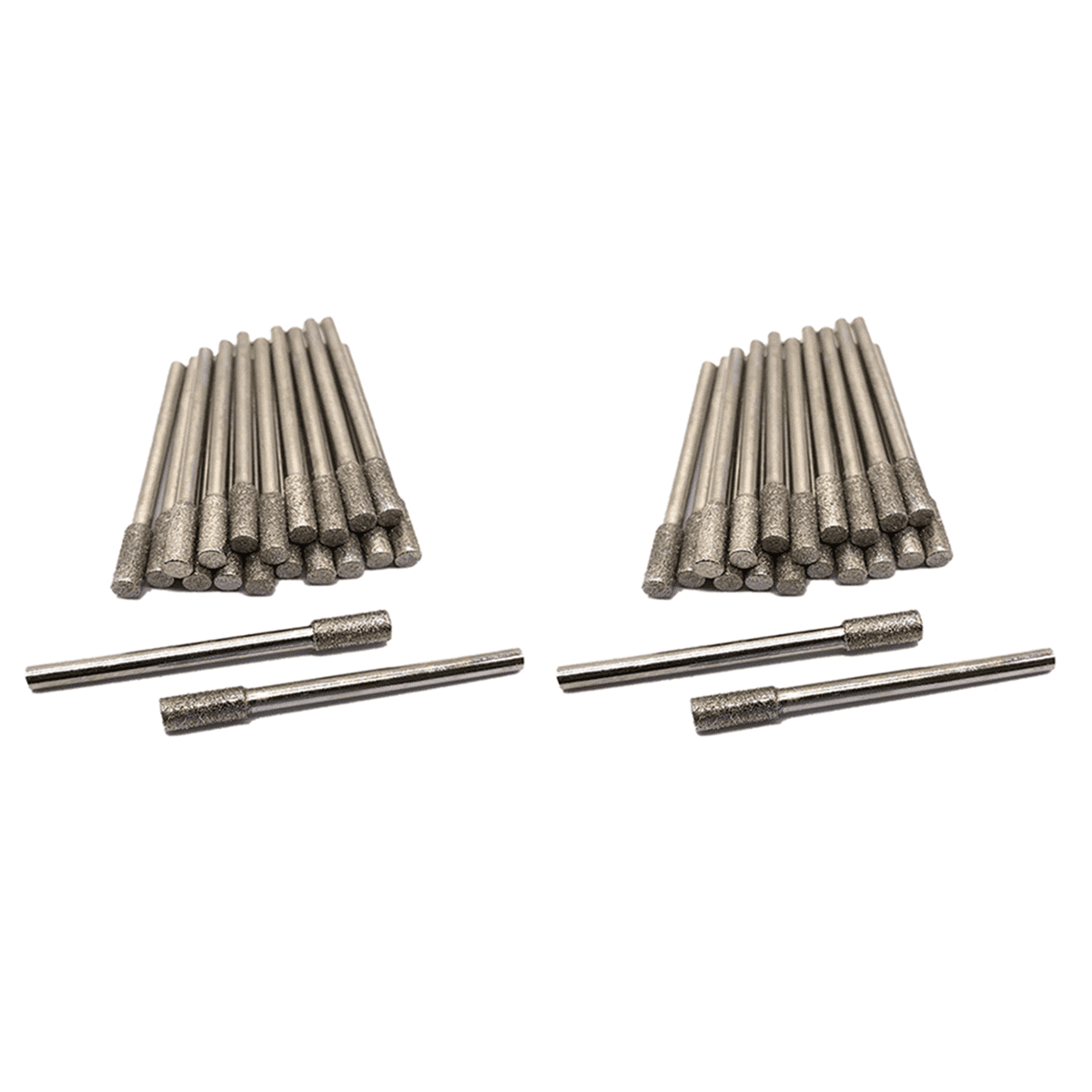 40 Pcs Diamond Grinding Bits 4mm Cylinder Grinding Bit Rotary Diamond ...