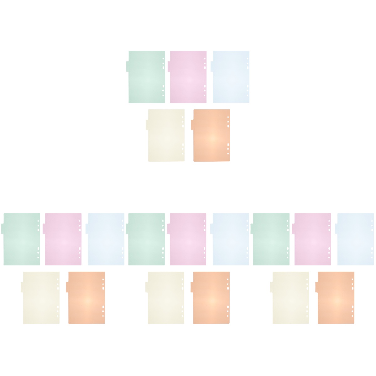 HEALEEP Binder Dividers Labels PP Multicolor Design Office Supplies ...