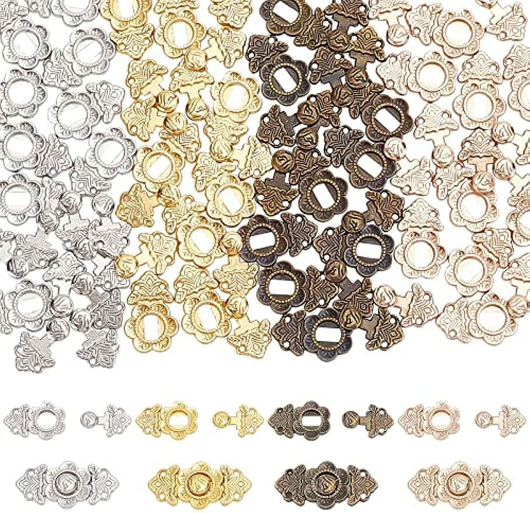 40 Pcs Doll Sew-on Snap Buttons 4 Colors Mini Alloy Belt Buckle Buttons ...