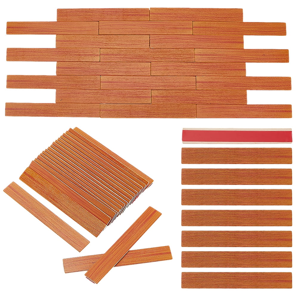 40 Pcs Dollhouse Flooring Models Mini Wooden Floor Boards Miniature ...