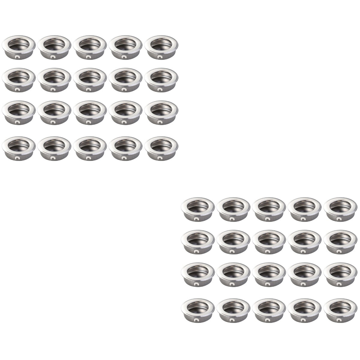 40 Pcs Drawer Pulls Cabinet Pull Round Drawer Handles Silver Drawer ...