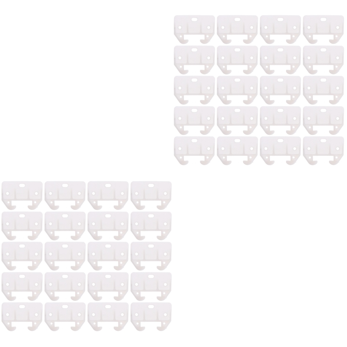 40 Pcs Drawer Rail Parts Plastic Drawers Track Guide Replacements White ...