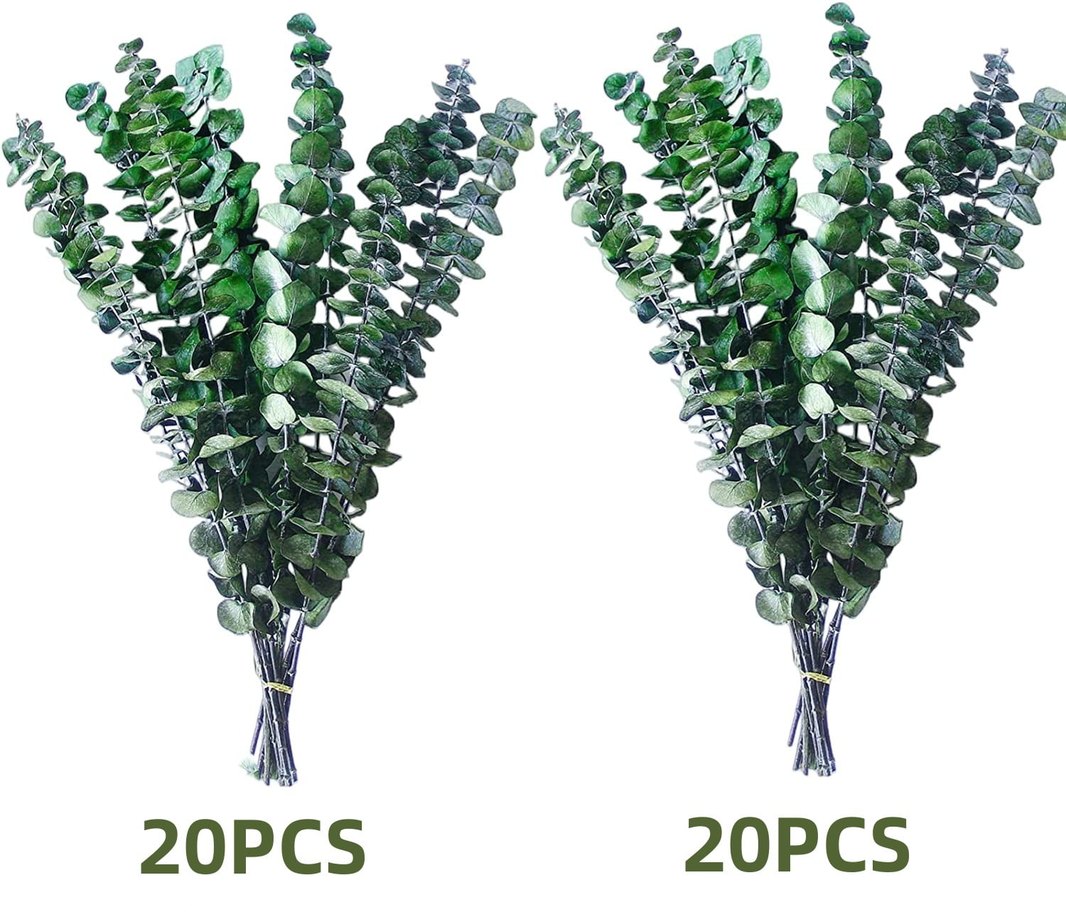 40 Pcs Dried Eucalyptus Stems 17" Real Eucalyptus Artificial Eucalyptus for Shower Hanging ...