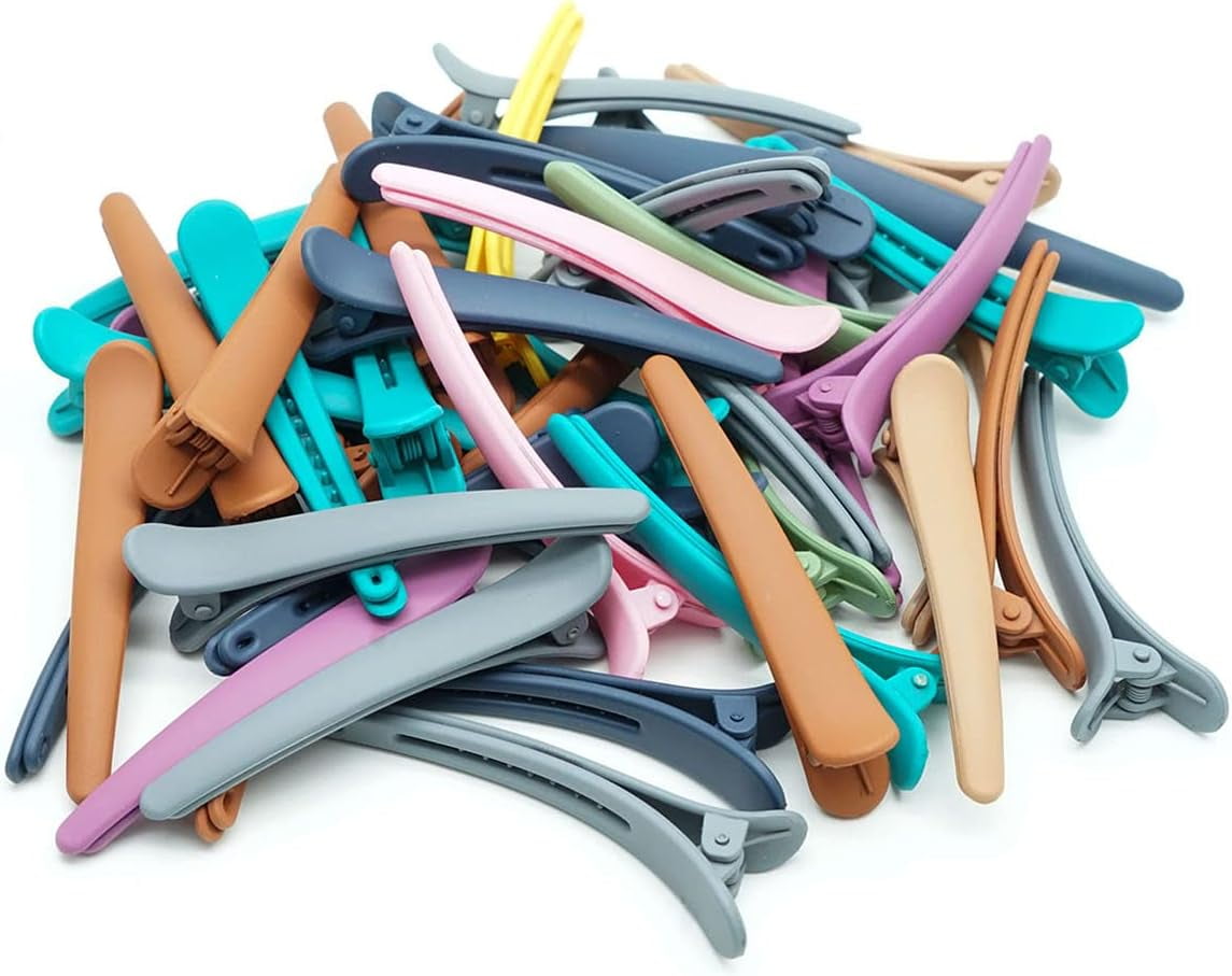 40 Pcs Duck Bill Hair Clips Lightweight Plastic Crocodile Clips ...