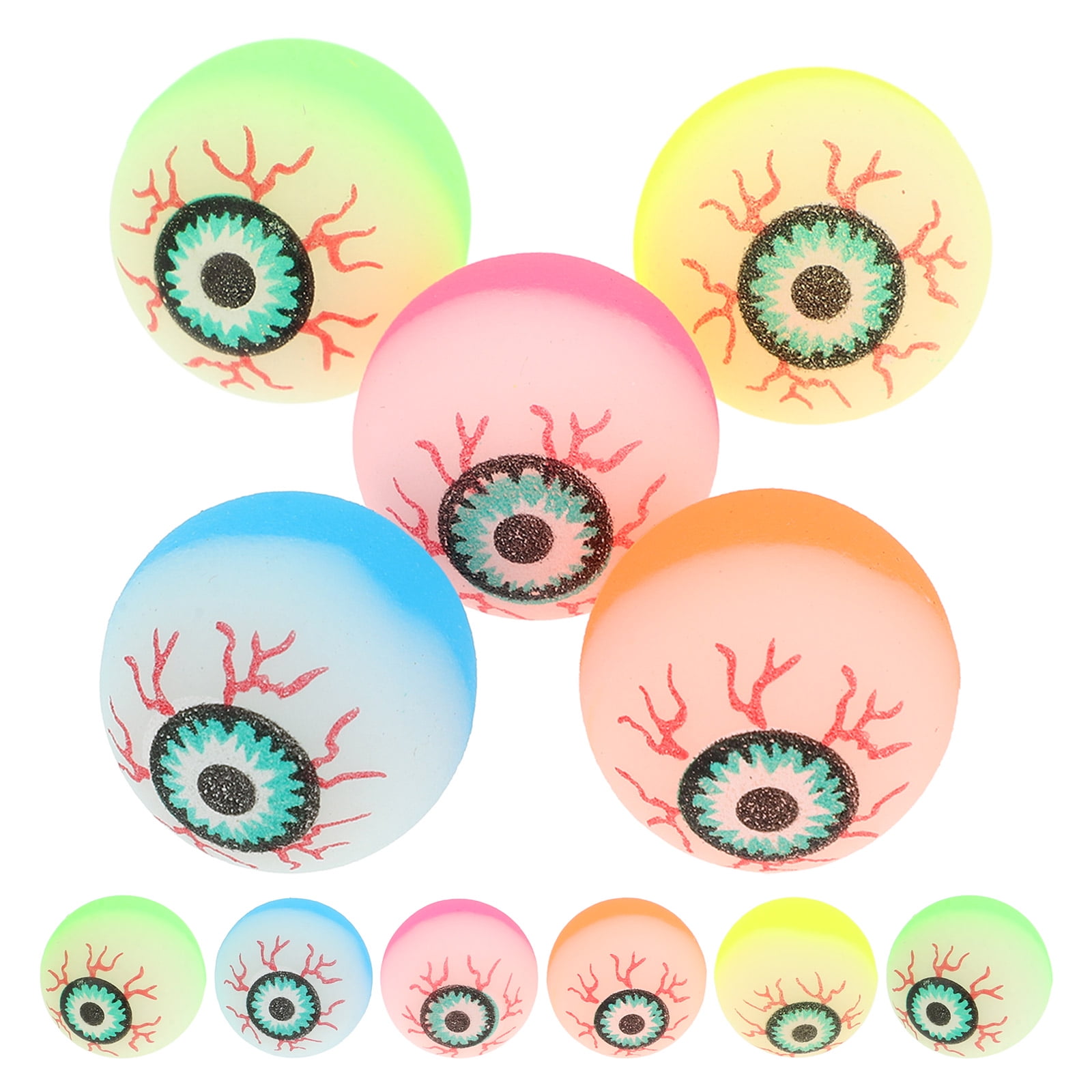 40 Pcs Exploding Eyes Glow Bouncy Inflatables Kids Sports Toys ...