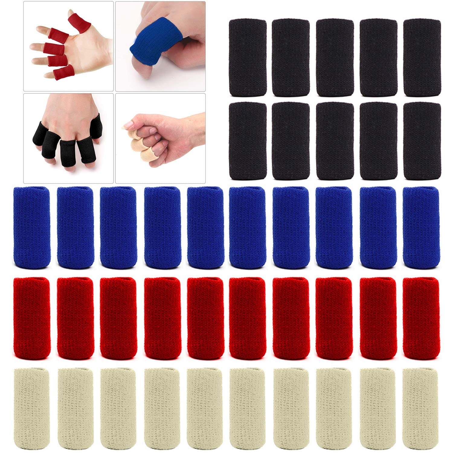 40 Pcs Finger Sleeves Protectors,Finger Sleeves for Arthritis Trigger ...