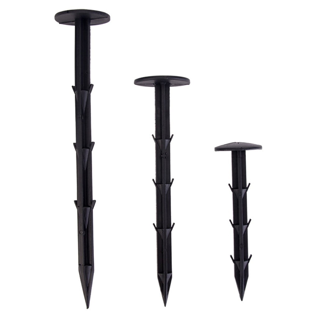 40 Pcs Garden Stakes Anchors Ground Nail Plastic 11/16/20cm Length 3cm ...